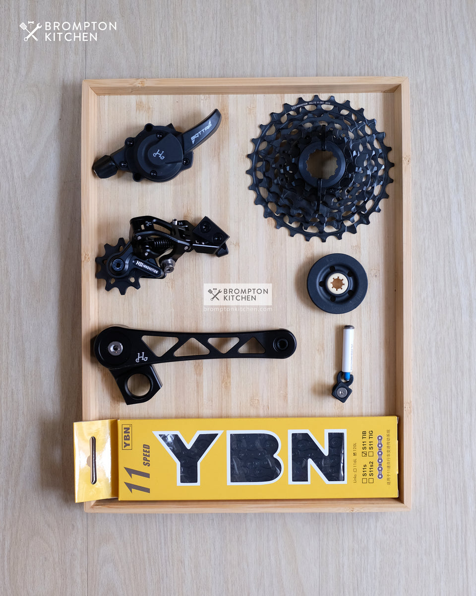 H&H 7 speed 11-32T upgrade kit V4/A&C line/SQT shifter Right – Brompton Kitchen