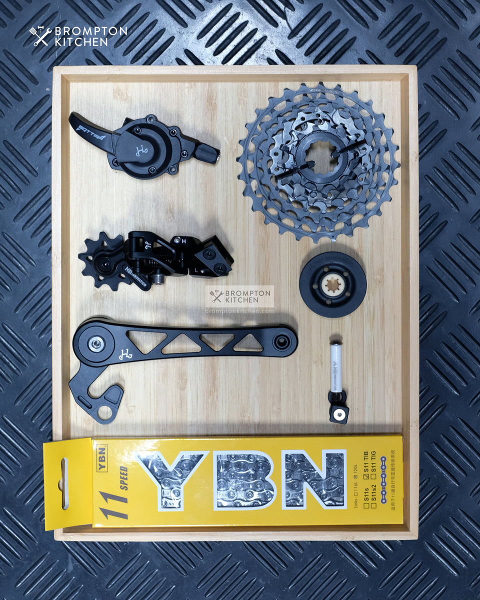 H&H 7 speed 11-28T upgrade kit V4/P&T line/SQT Shifter/Standard Tensio ...